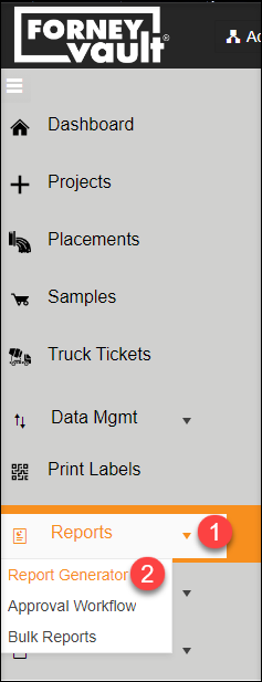 How do I generate reports in ForneyVault®?