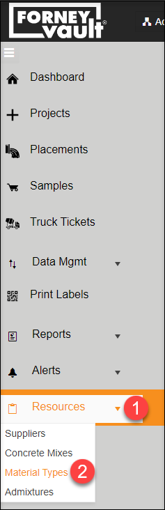 How do I add Material Types in ForneyTools®?