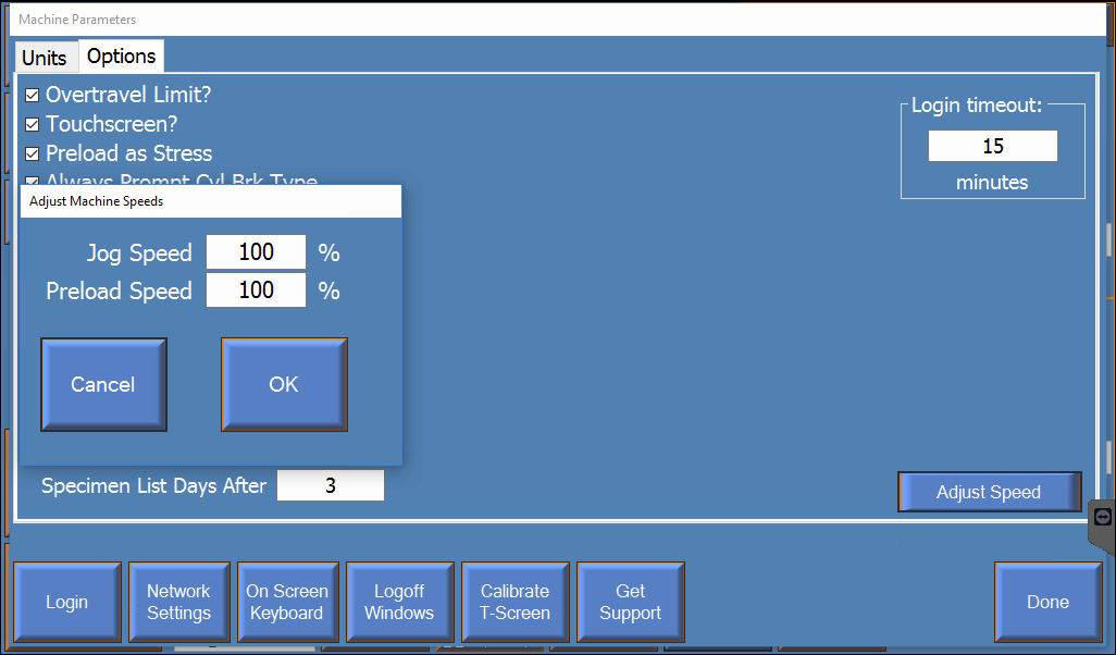 How do I adjust Jog Speed and Preload Speed on ForneyLink®?